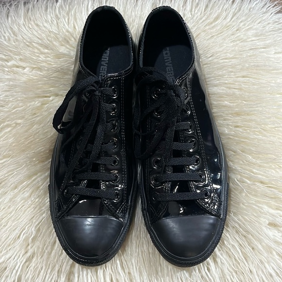Converse | Shoes | Nwot Unworn Mens Converse Black Patent Leather Low ...